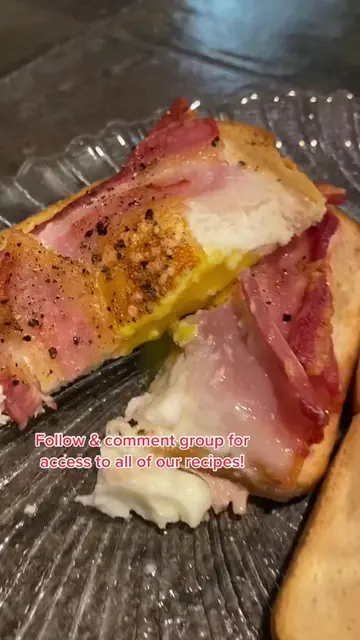 Easy air fryer bacon egg toast breakfast