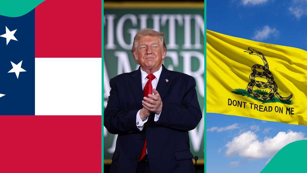 Full images of US old flags emerged, showing how their designs evolved
