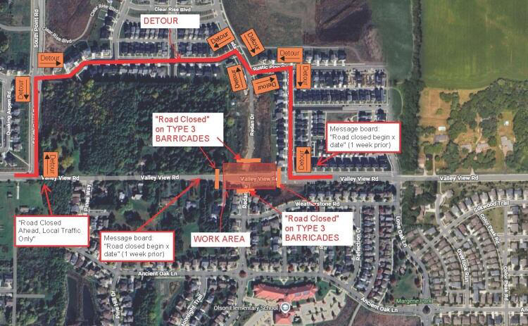 Section of Valley View Road to close June 15