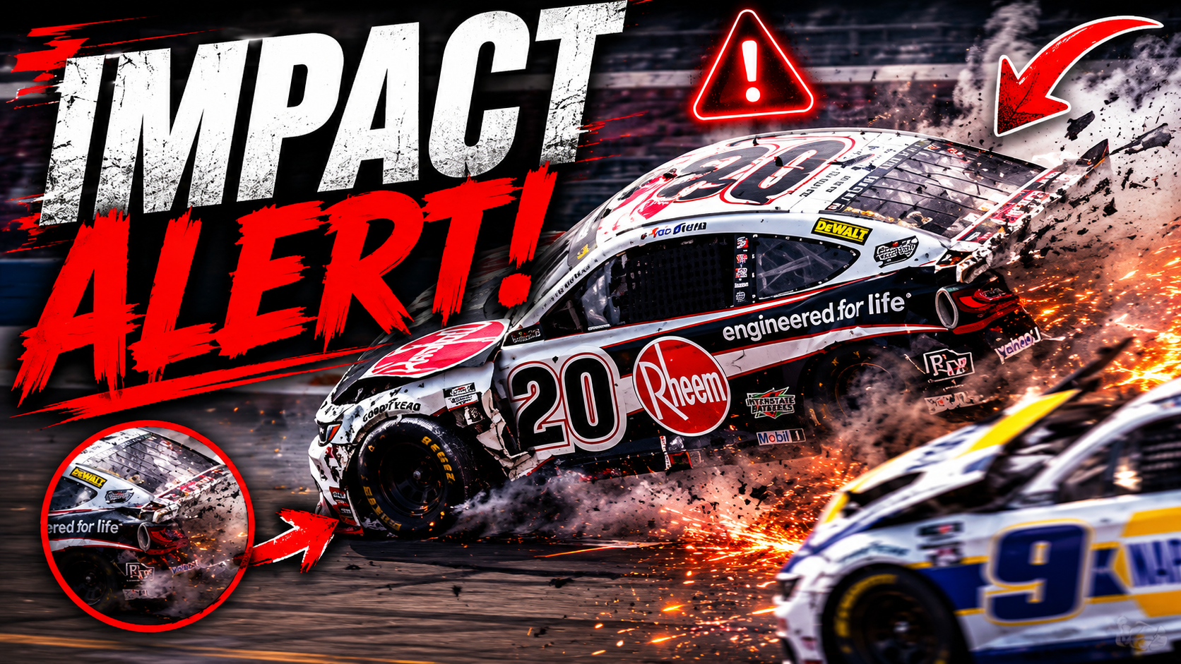 Elliott & Bell crash sparks Michigan red flag