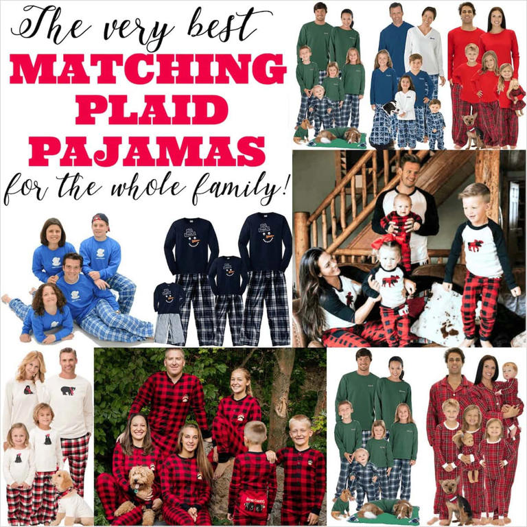 The best plaid family pajamas in sizes for your entire family!