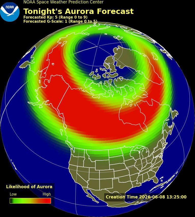 Northern lights alert: 19 states may see aurora tonight, including VT