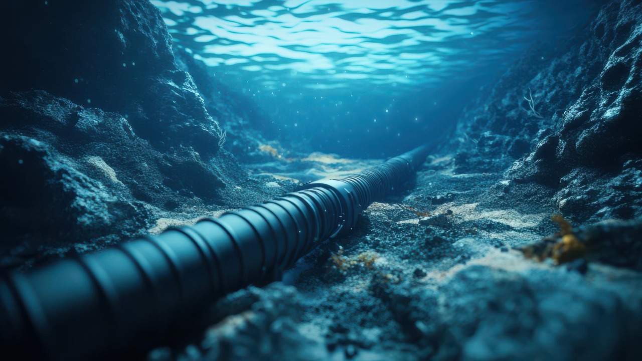More than 95% of internet traffic travels through cables lying on the ...