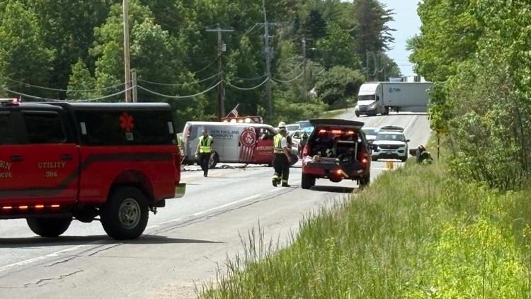 Motor vehicle accident closes Route 9 in Eddington