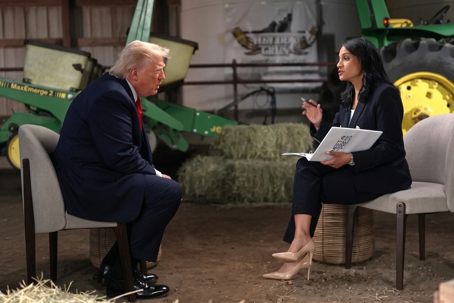 Donald Trump ends an interview after a tense exchange over a "rigged ...