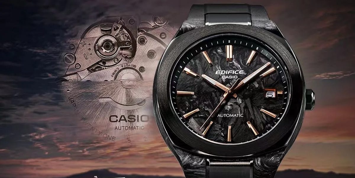 Casio just announced a new motor-racing-inspired watch with a carbon ...