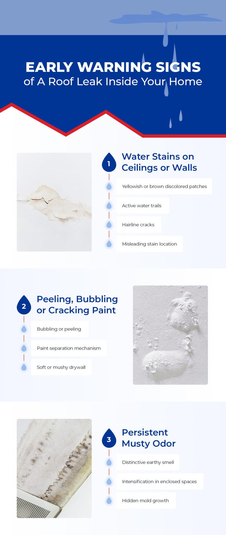 How to spot early signs of a roof leak before it spreads