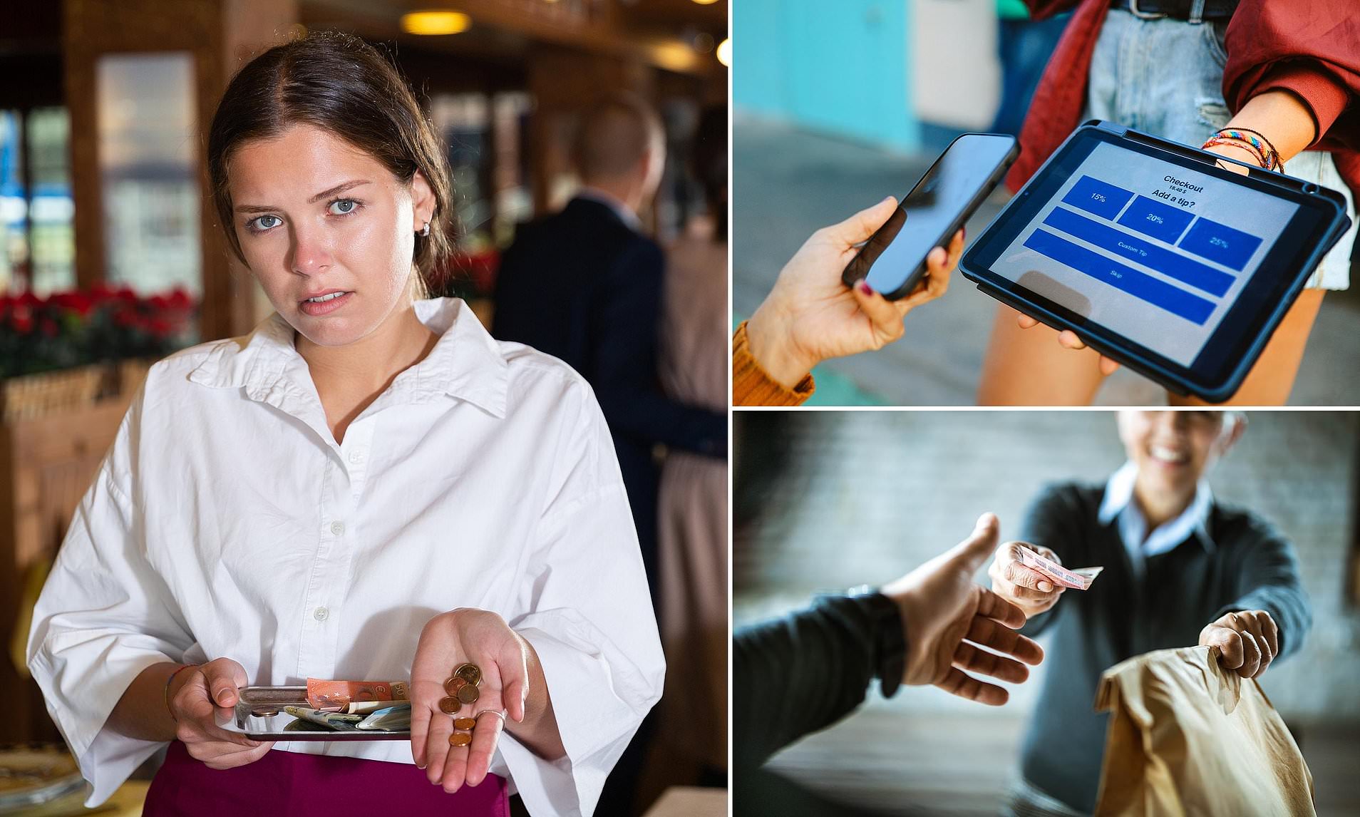 Americans finally snap over 'ridiculous' tipping culture as millions ...