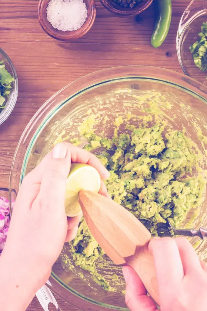 Homemade guacamole with eggs