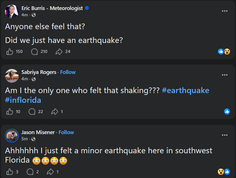Residents across Central Florida report shaking after earthquake hits Cuba