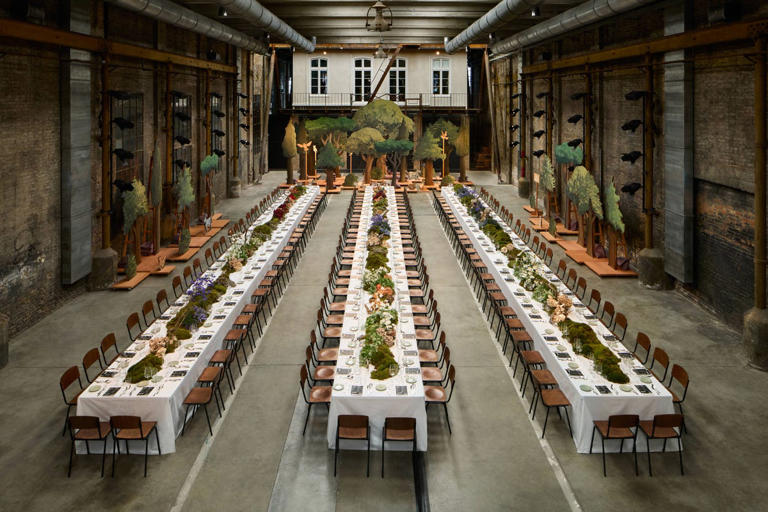 How Golden Goose created a storybook forest in a Venetian warehouse