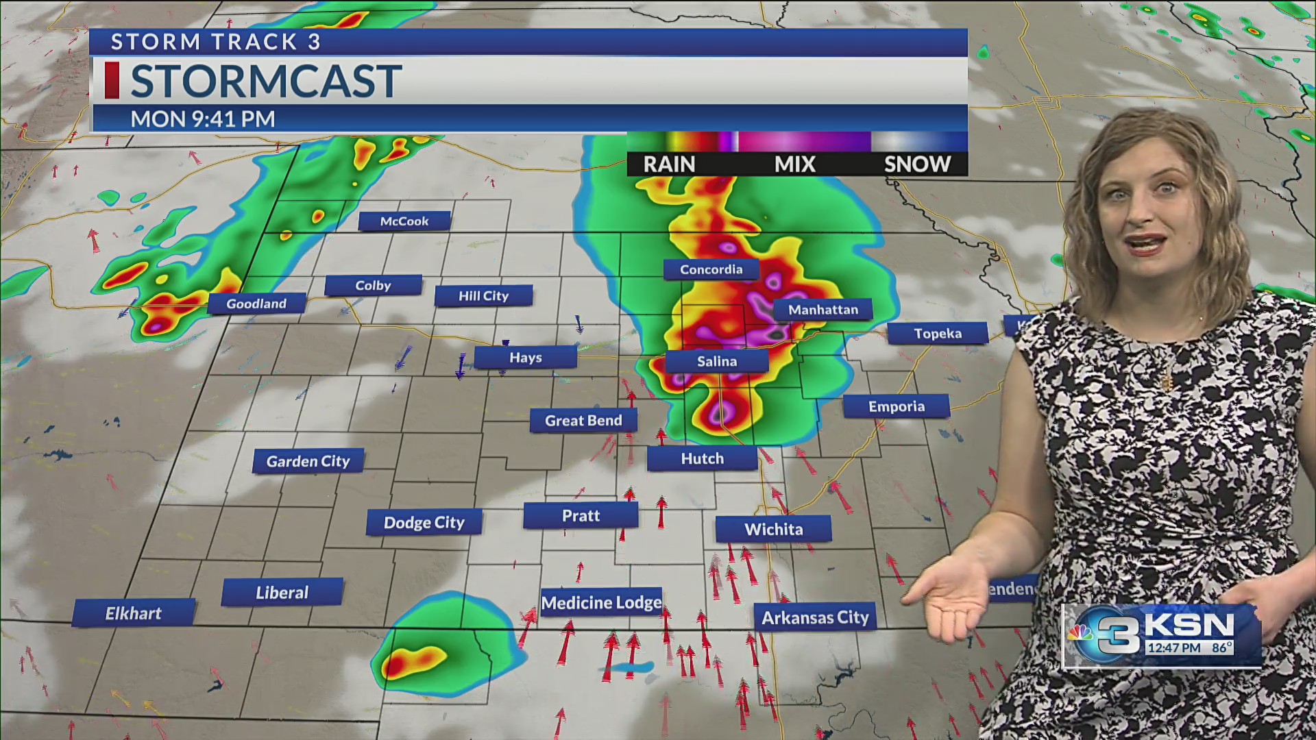 Monday afternoon forecast