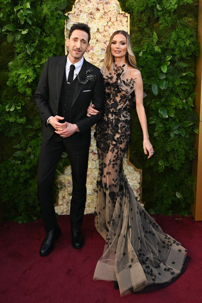Adrien Brody calls Georgina Chapman his ‘partner in crime’