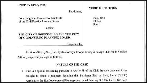 Step by step takes legal action over stalled Ogdensburg housing project