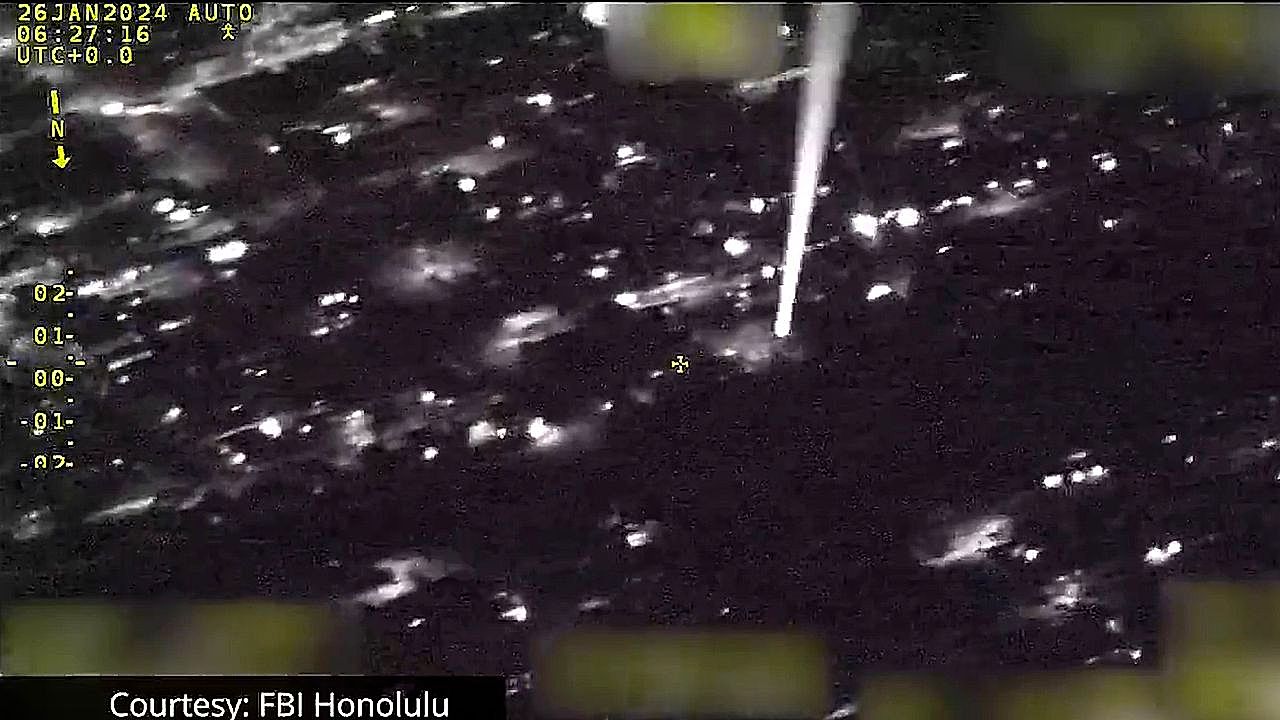 FBI shows laser strike on aircraft amid federal crackdown in Hawaii