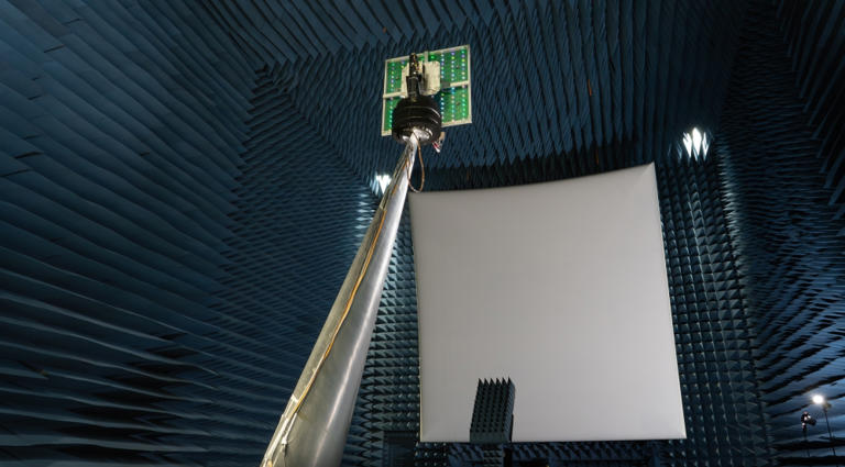 New military satellite antenna blocks electronic warfare in space with ...