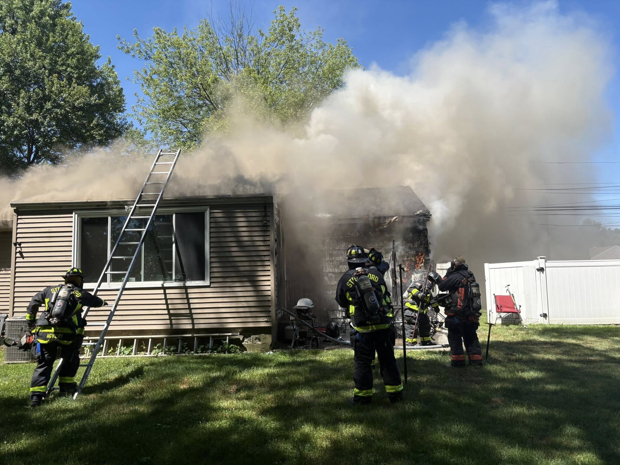 Family safely escapes second-alarm fire at Stratford home, pets rescued
