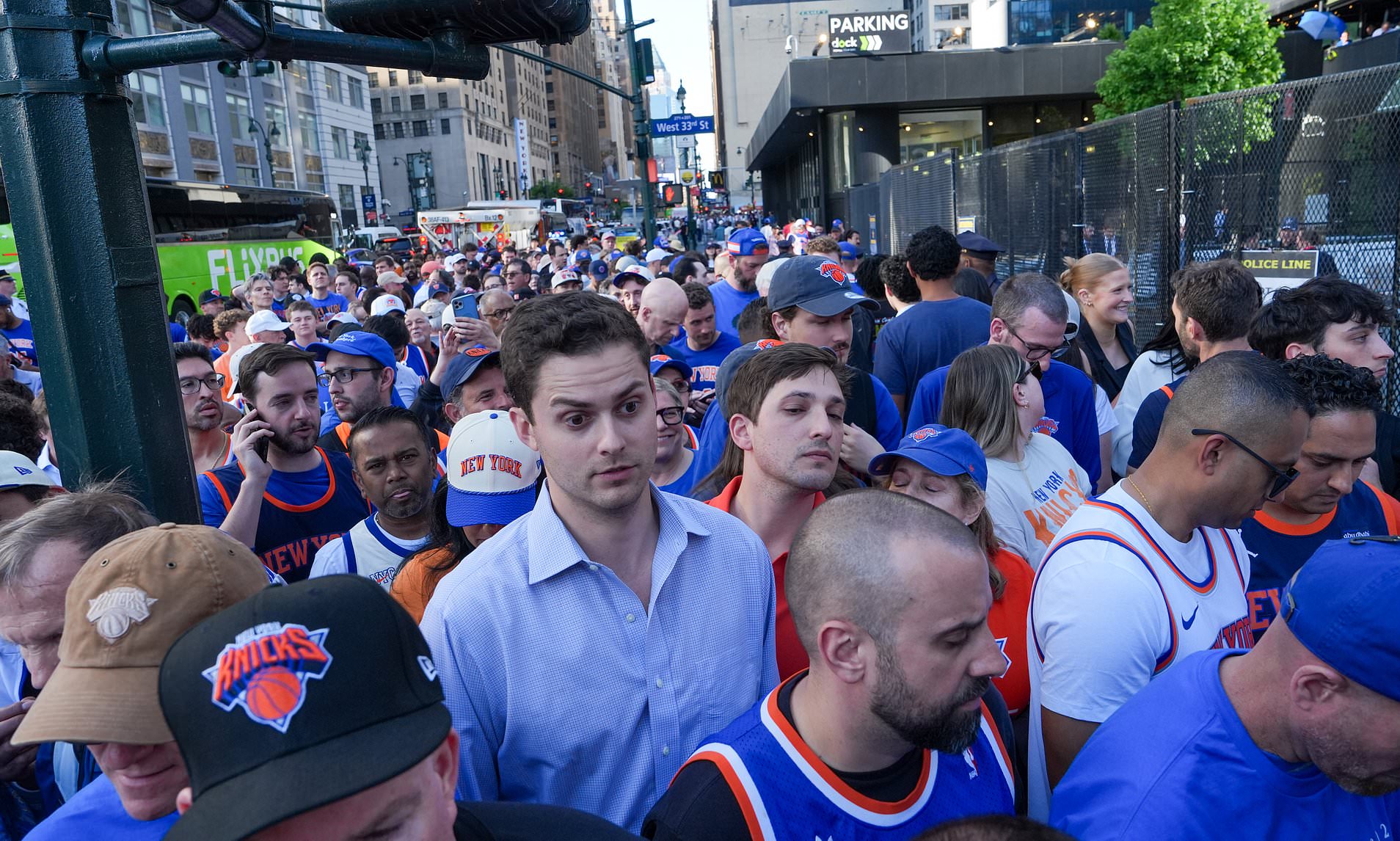 Trump arrives at Madison Square Garden as chaos erupts outside with NBA ...