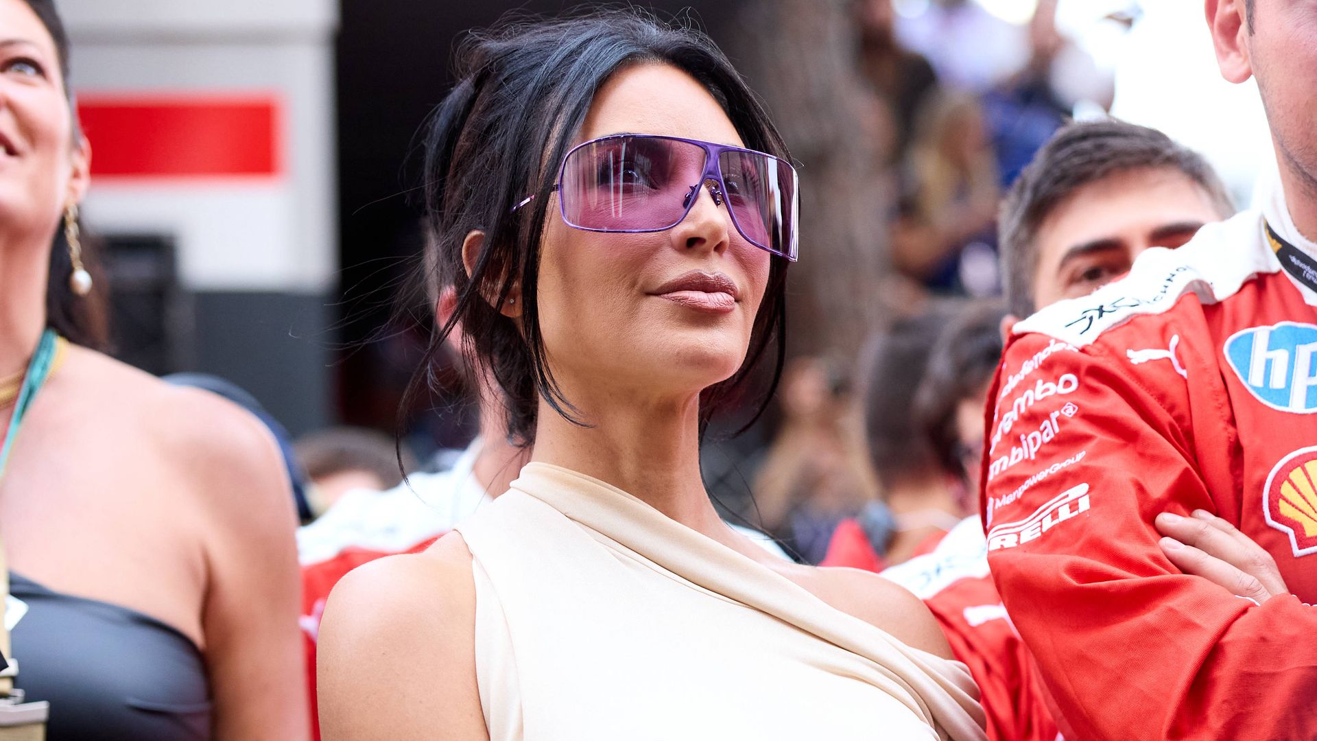 Kim Kardashian criticized for sheer lace Monaco Grand Prix outfit as ...