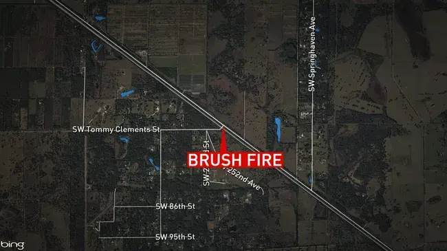 125 acre brush fire fully contained in western Martin County