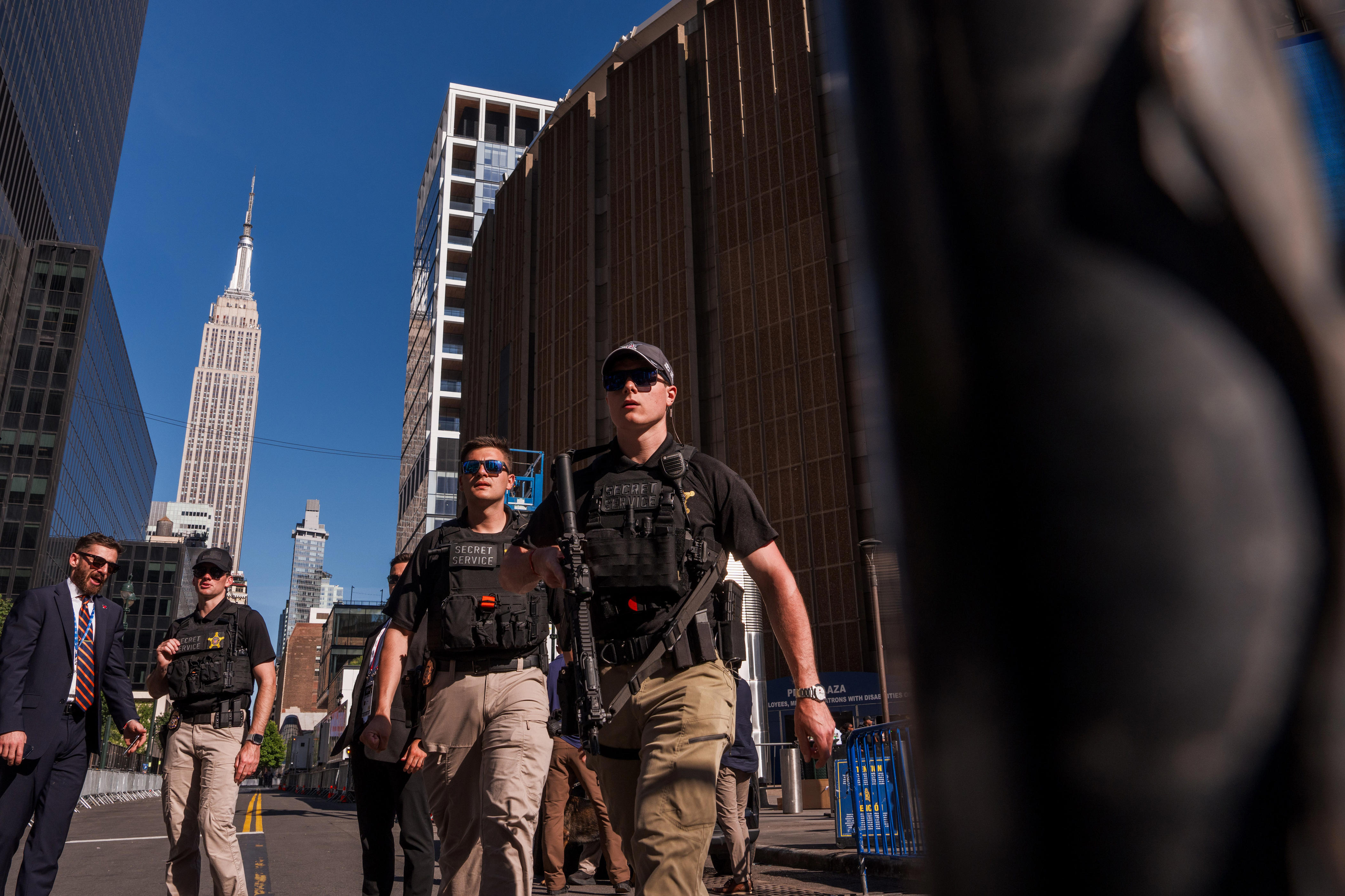 New York on high alert outside Garden before NBA Final, President