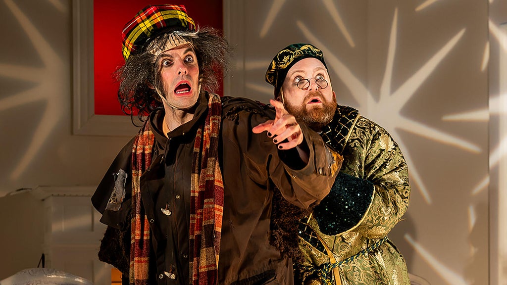 Two actors playing dozens of roles in Cambridge comedy "The Mystery of ...