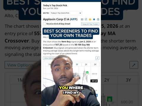 Stop waiting for stock alerts. Find your own trades! 🛑 #Barchart #Screener