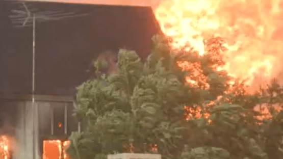 Crews responding to large structure fire in Highlands area
