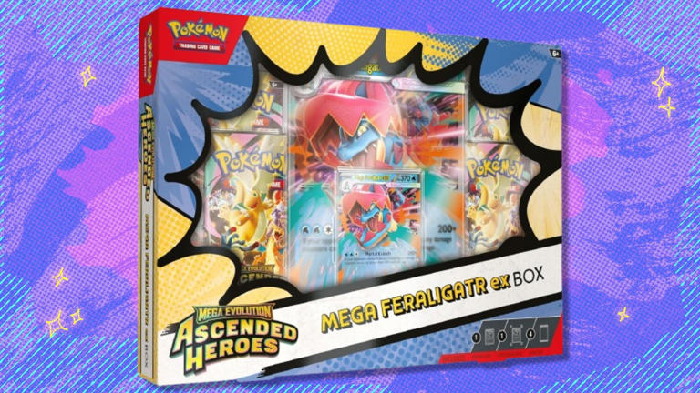 Get over $10 off the Pokémon TCG Ascended Heroes Mega Feraligatr ex box ...