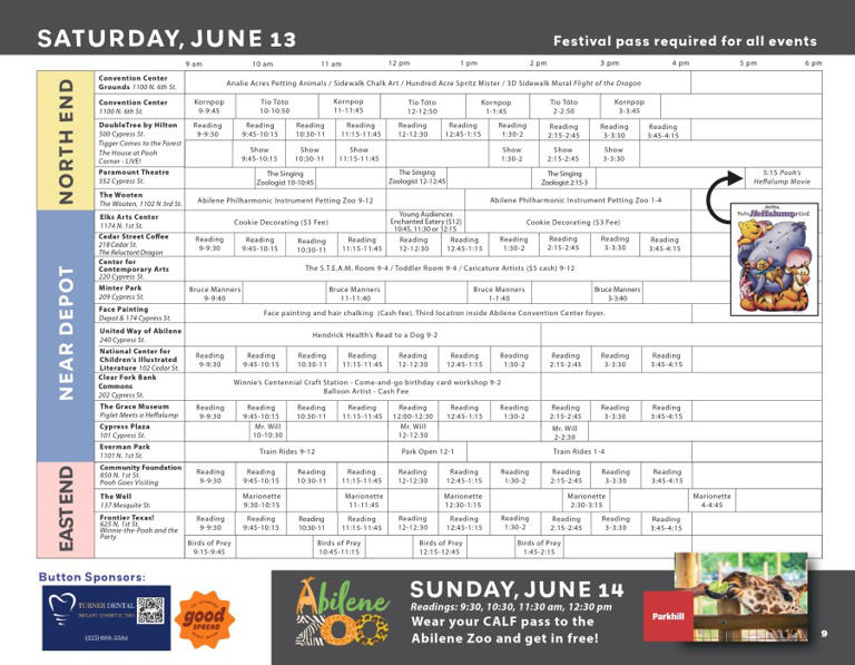 Schedule: 2026 Children’s Art + Literacy Festival