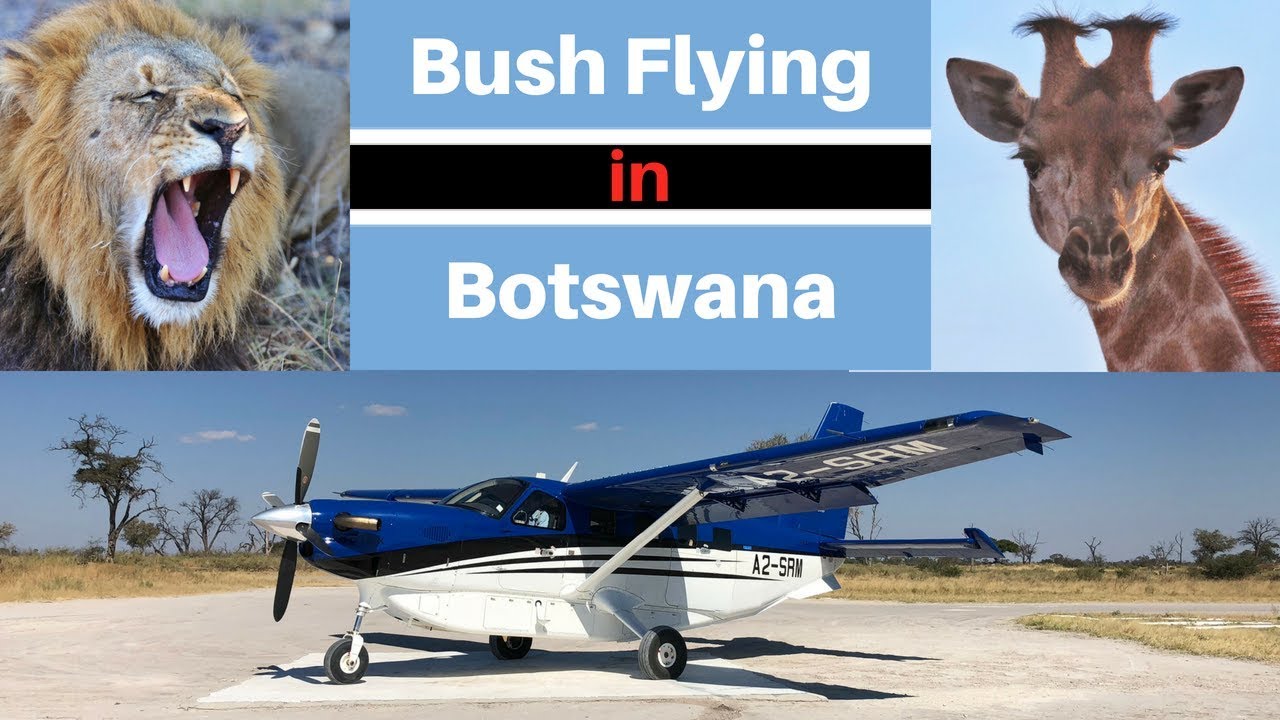 Bush flying in Africa over the Okavango Delta
