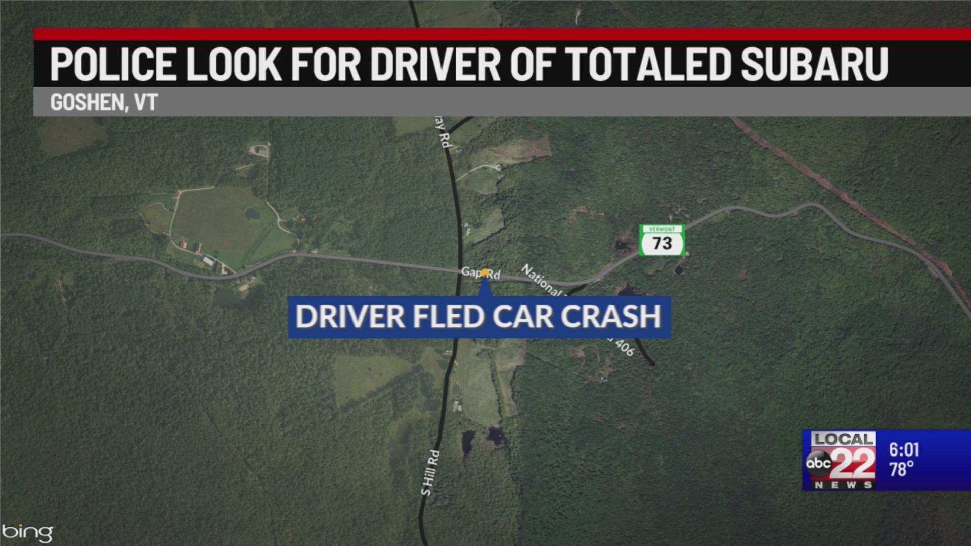 VSP seek Subaru driver who fled a car crash