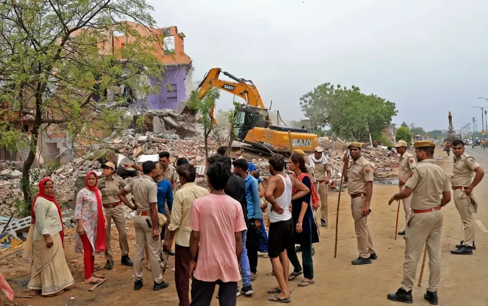 Jaipur mosque demolished amid heavy security, internet blackout
