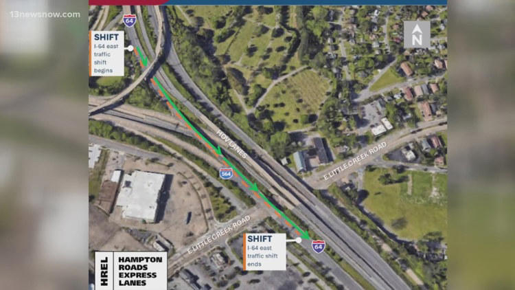 Traffic pattern to change near I-564 interchange this week
