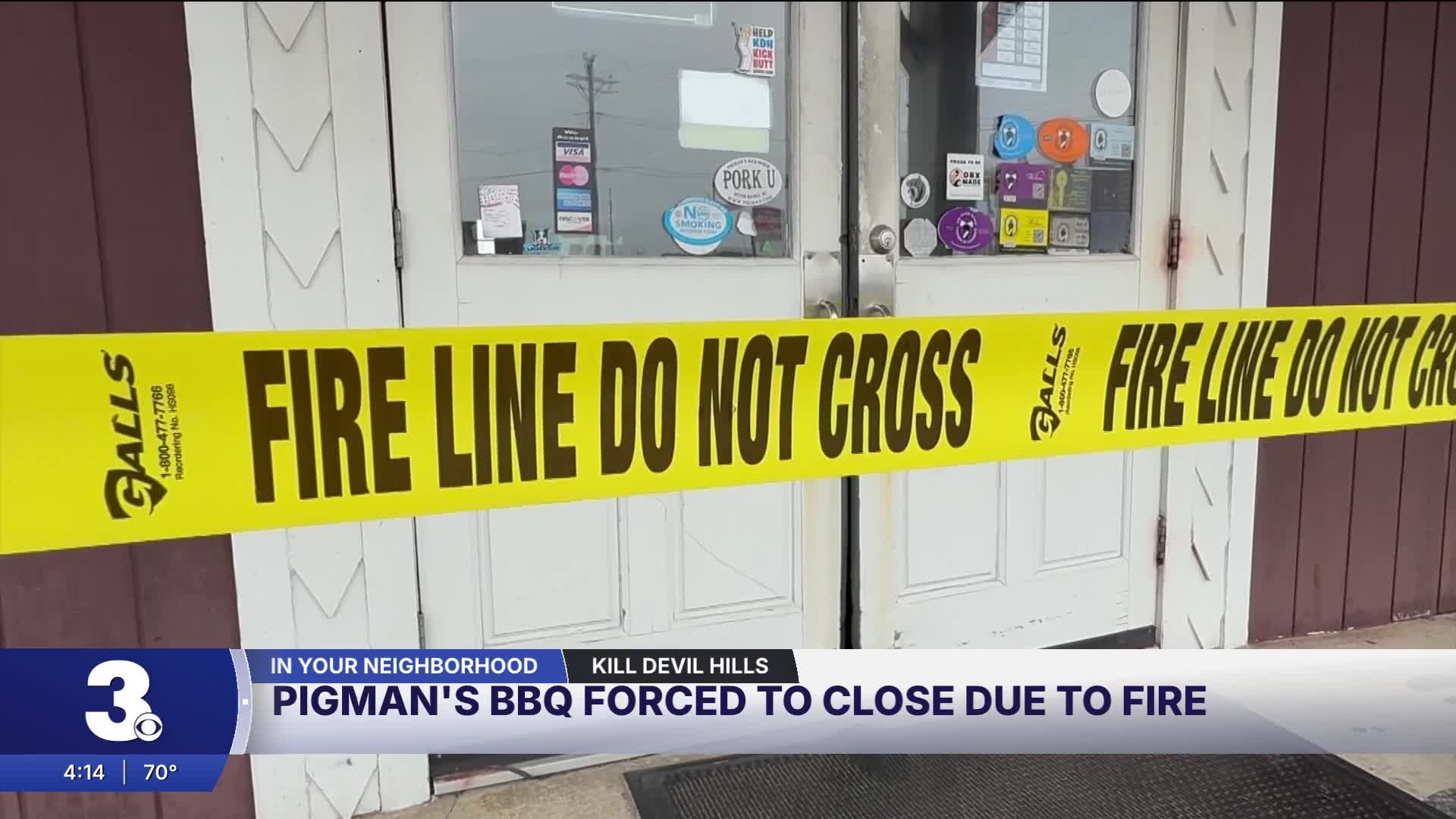 Pigman's Bar-B-Que in Kill Devil Hills temporarily closes after fire