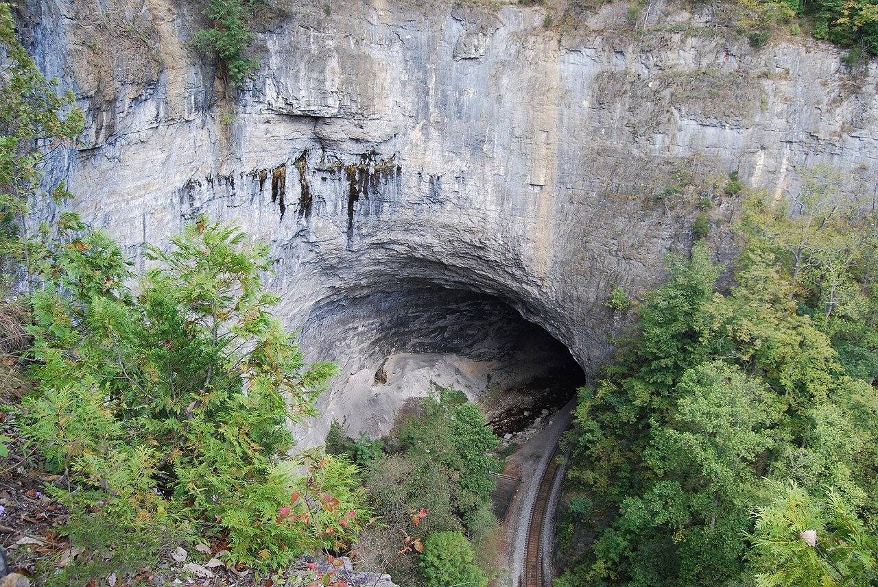 A freight train still roars through this million-year-old Virginia cave