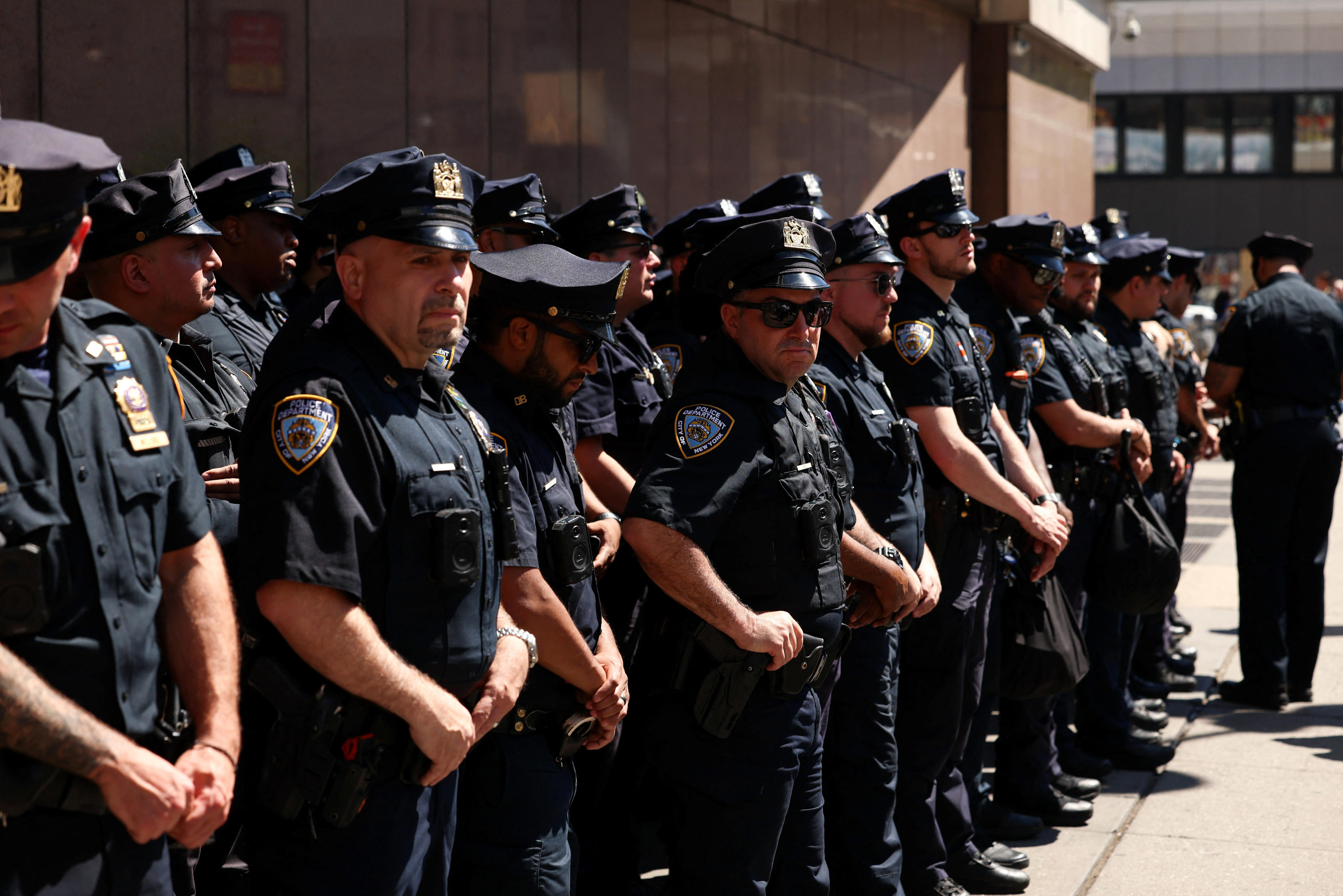 New York on high alert outside Garden before NBA Final, President