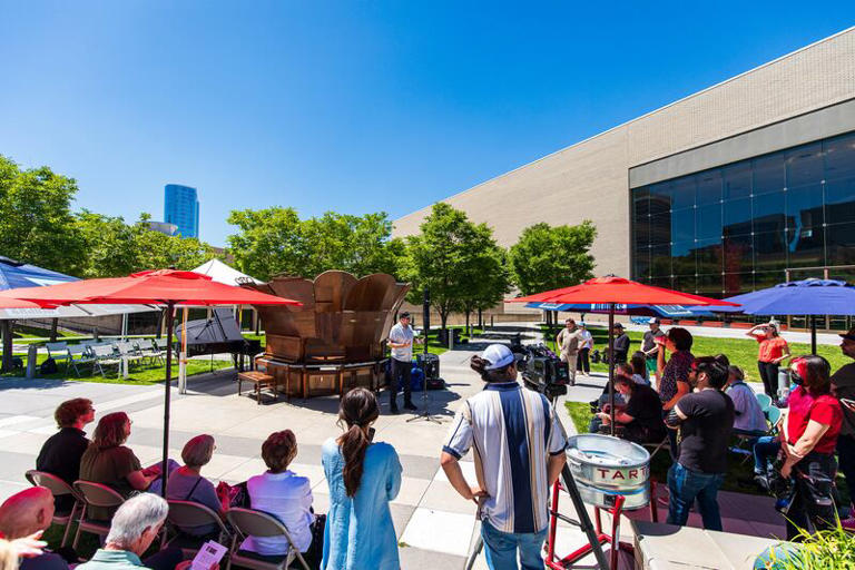 Why there’s a 9-foot-tall piano sitting outside of Abravanel Hall