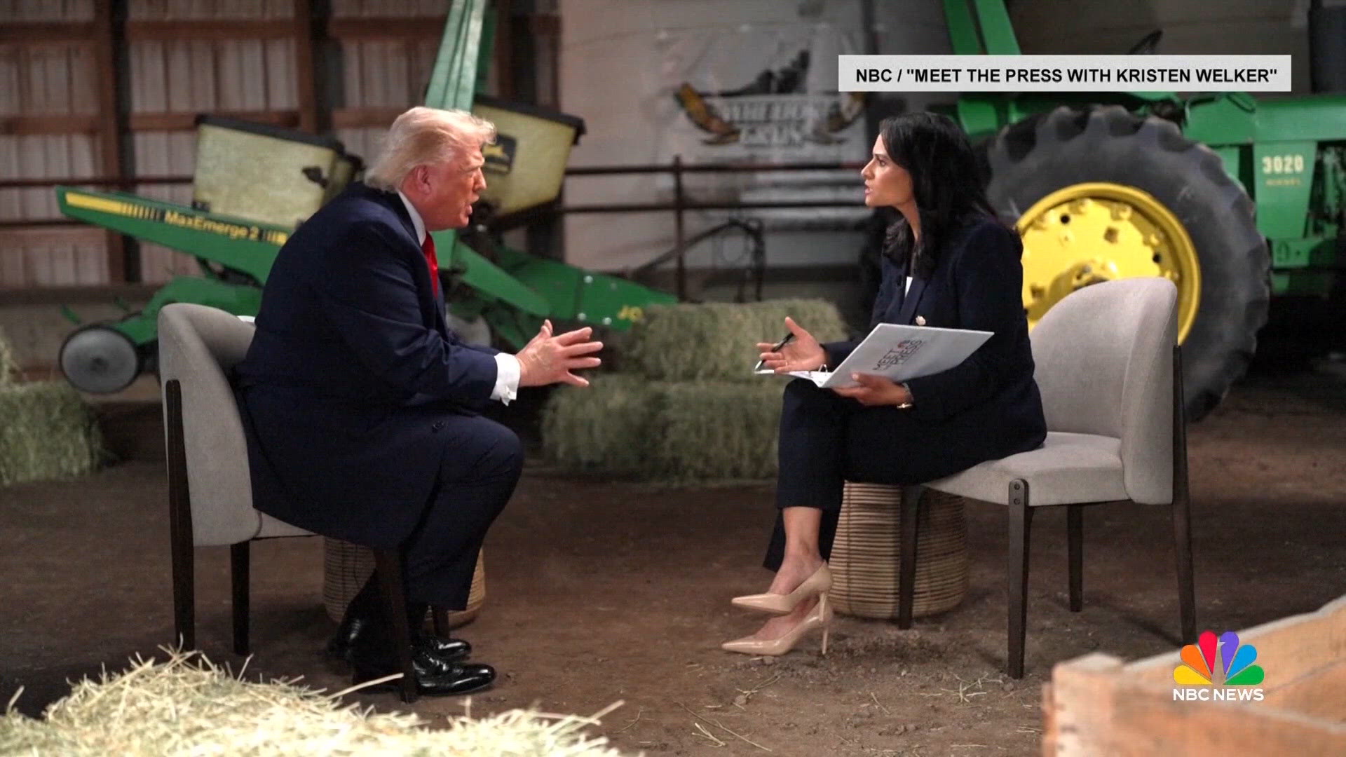 Trump walks out of interview over rigged election claims, says peace ...