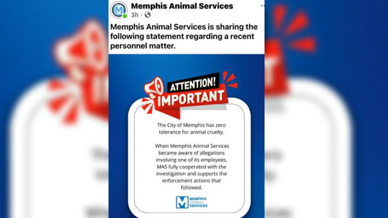 Memphis Animal Services employee accused of animal cruelty off the job