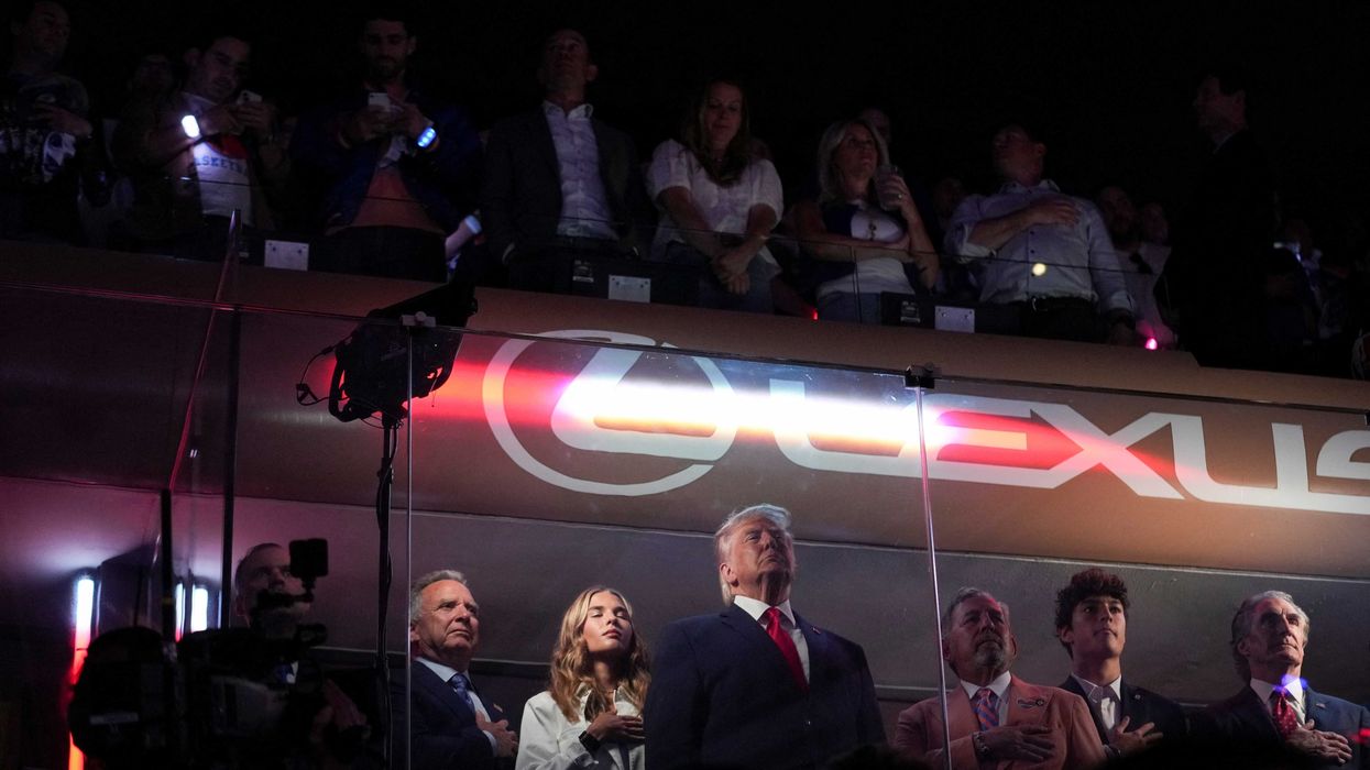 Trump booed during the national anthem at Madison Square Garden