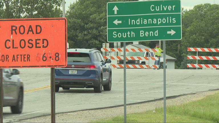 Permanent barricades go up at US 31, State Road 10 intersection in Argos