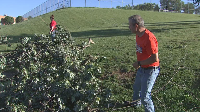 Scottdale neighbors continue cleaning up damage from powerful storm