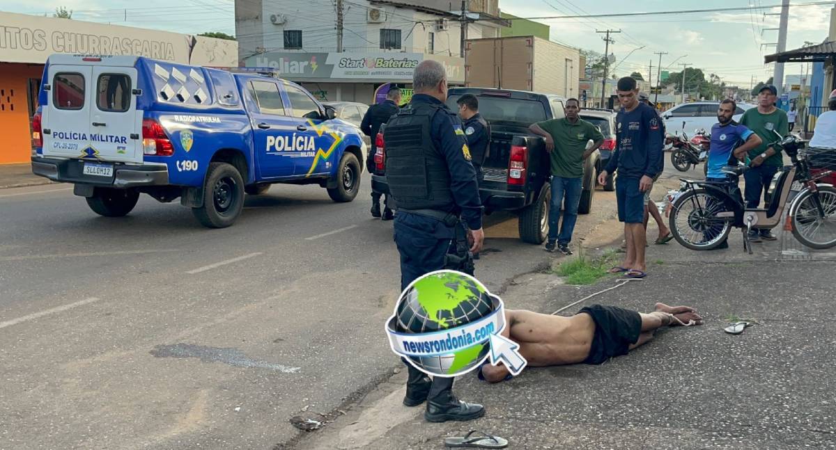 Foragido é amarrado após furto no lava-jato do ex-patrão em Porto Velho