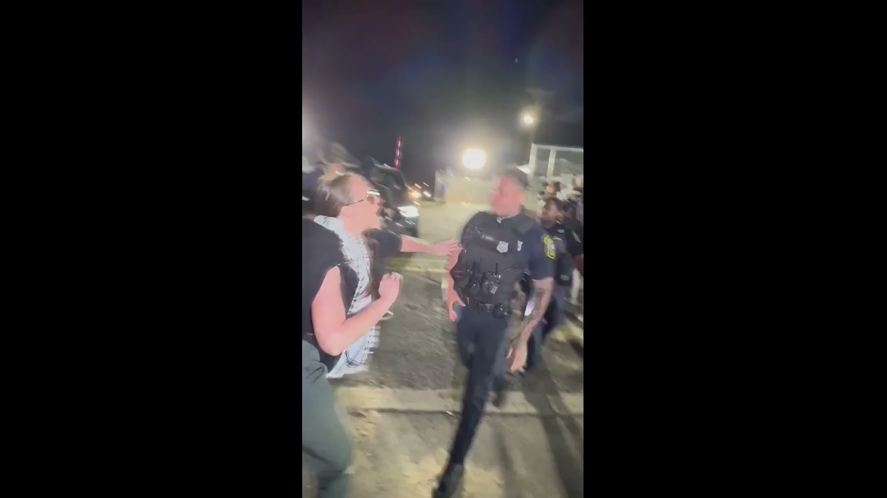 Unhinged anti-ICE protesters pushed to the ground & arrested