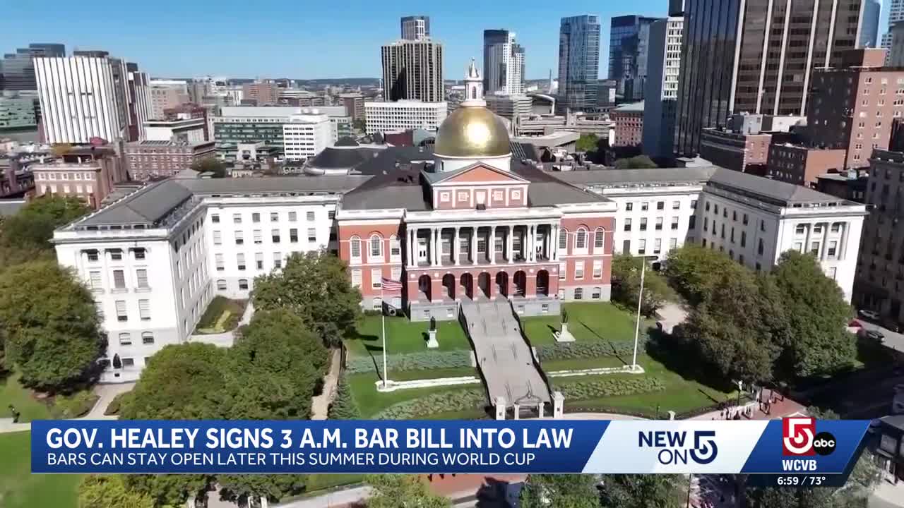 Gov. Healey signs outdoor drinking, later last call bill into law