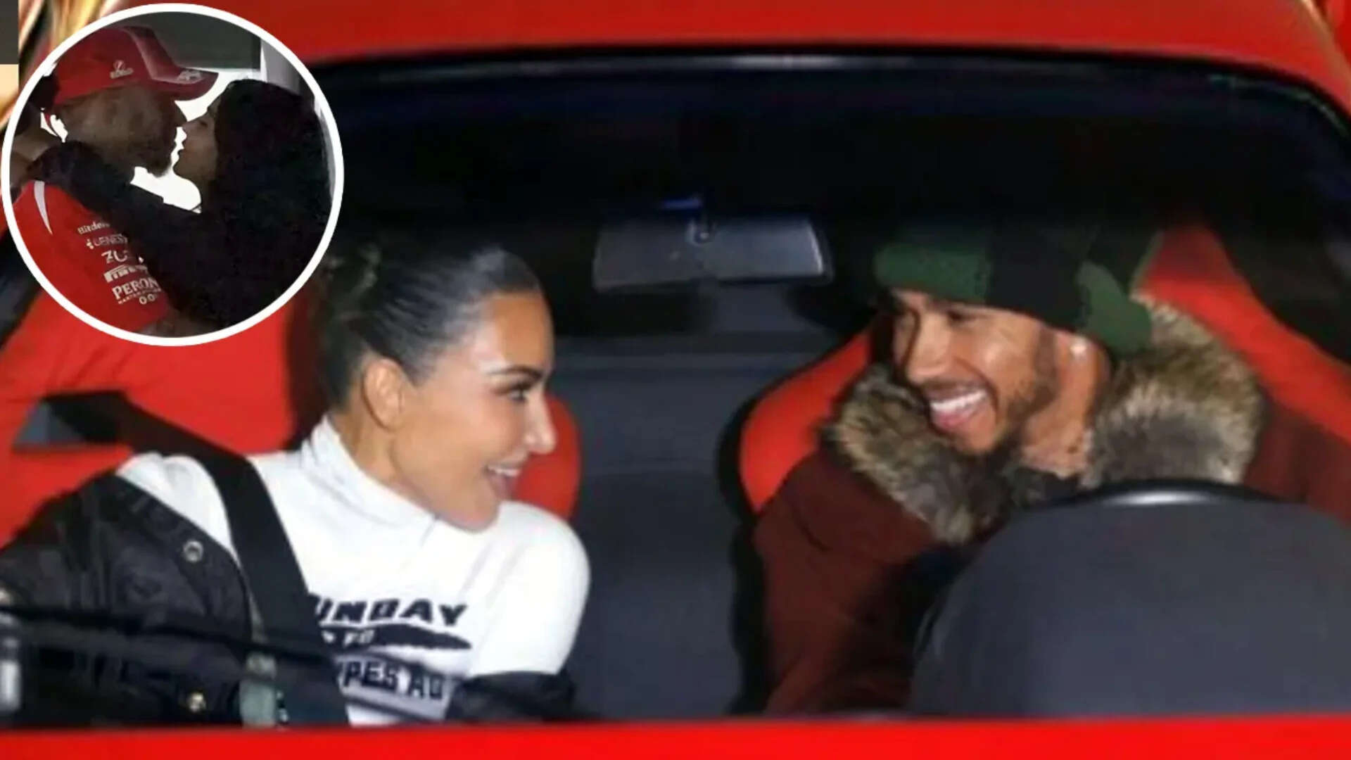 Lewis Hamilton and Kim Kardashian lock lips on yacht as romance heats ...