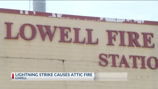 Lightning strike causes attic fire