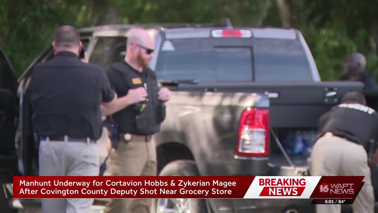 Manhunt underway after Covington County deputy shot