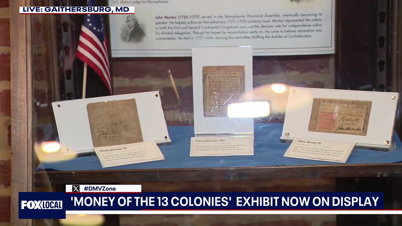 'Money of the 13 Colonies' exhibit now on display at the Gaithersburg ...
